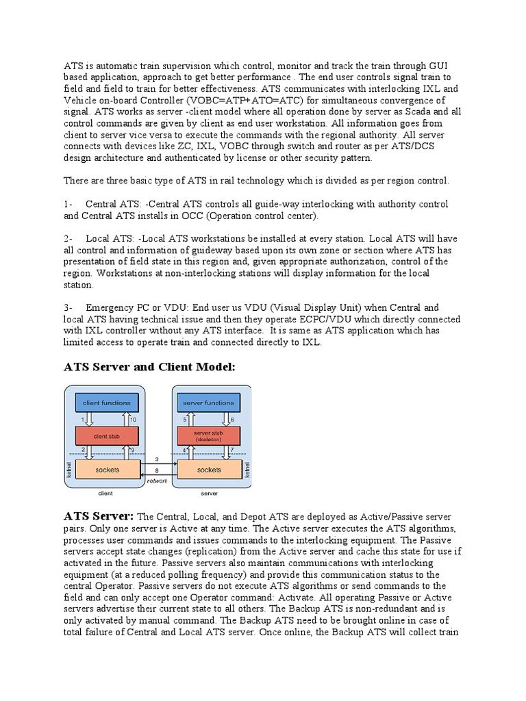 ATS Server and Client Model | PDF | Server (Computing) | Computer Network