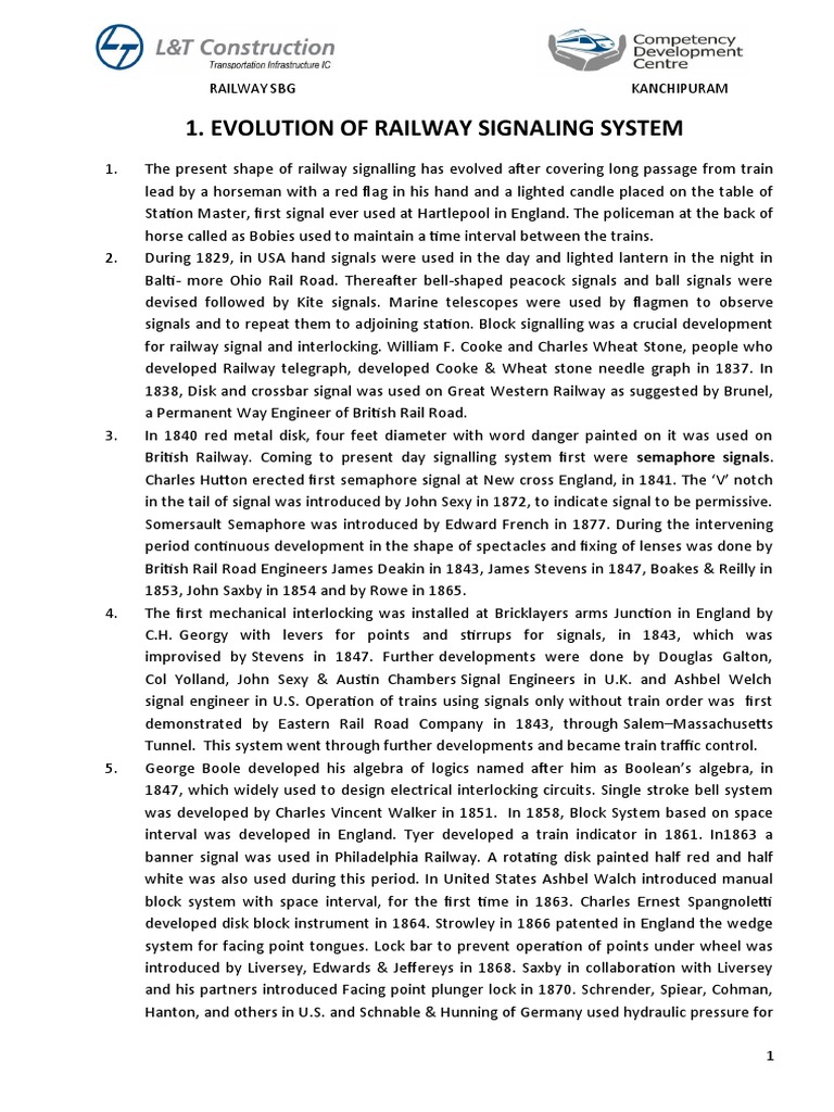 CDC-Booklet On S&T | PDF | Track (Rail Transport) | Rail Transport
