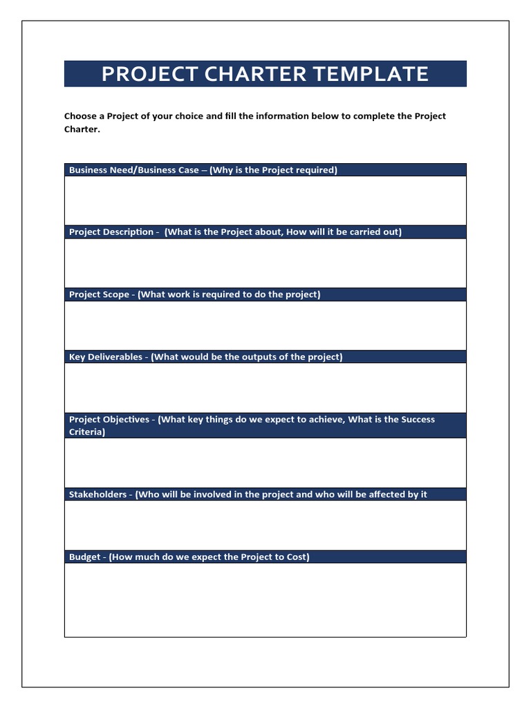 Project Charter Guide for Managers | PDF