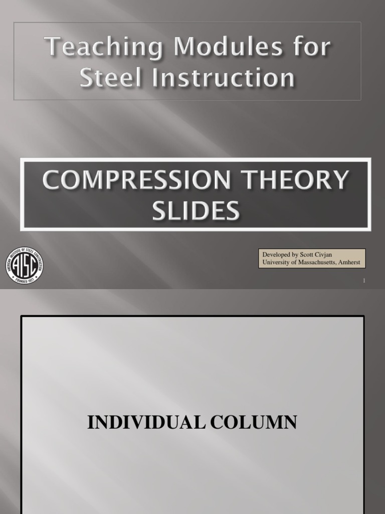 Compression Theory AISC PDF | PDF | Buckling | Bending