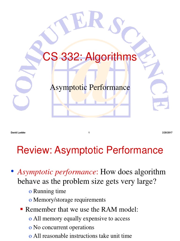 Asymptotic Analysis And Conclusion Pdf Pdf Discrete Mathematics 2131