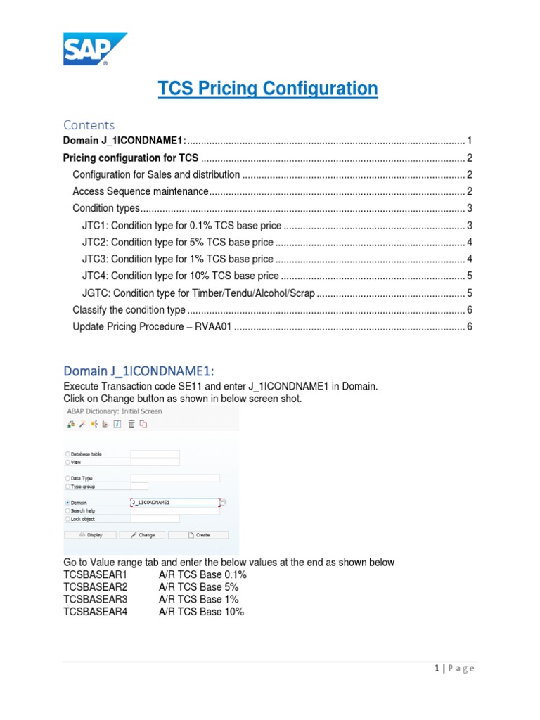 TCS Pricing Configuration PDF | PDF | Areas Of Computer Science | Computer Programming