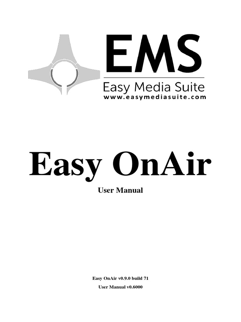 Easy Onair: User Manual | PDF | Menu (Computing) | Computer Graphics