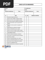 Check List Andamios. | PDF