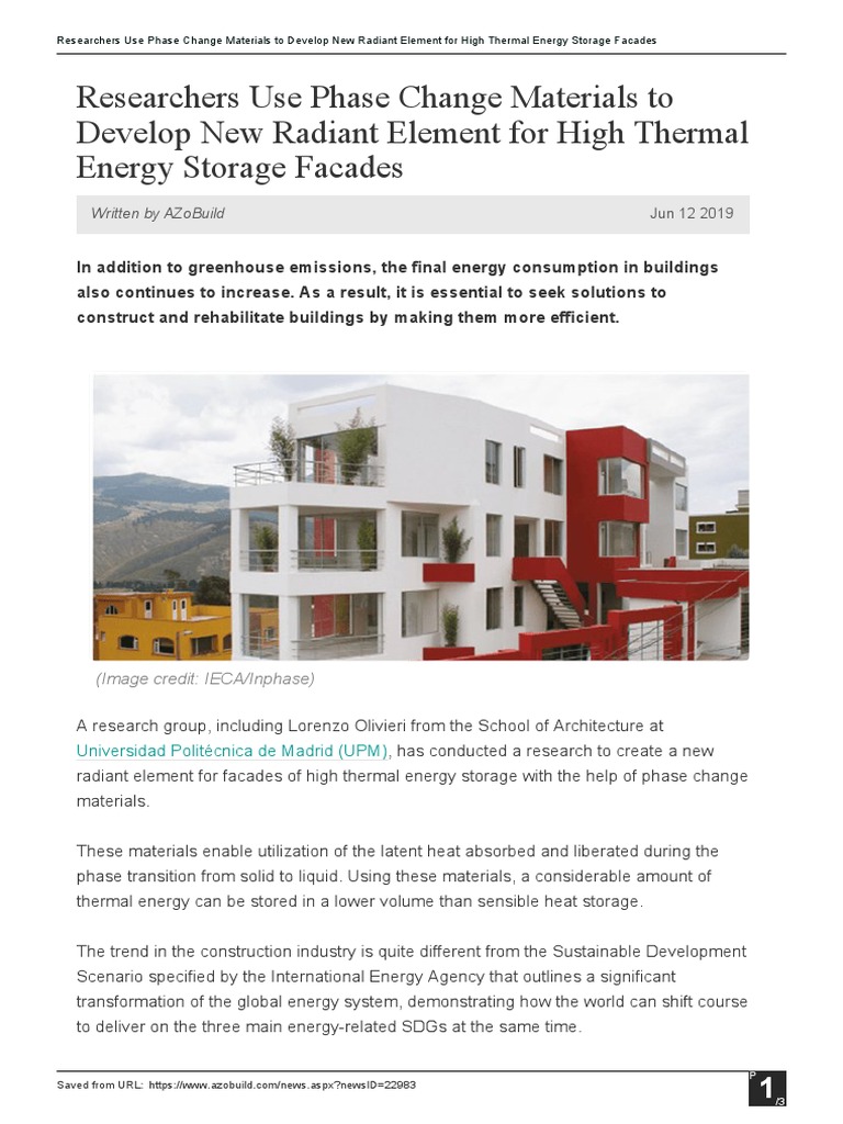 Researchers Use Phase Change Materials To Develop New Radiant Element ...
