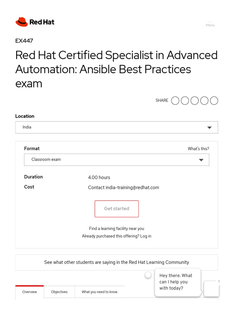 Red Hat Certified Specialist in Advanced Automation - Ansible Best ...