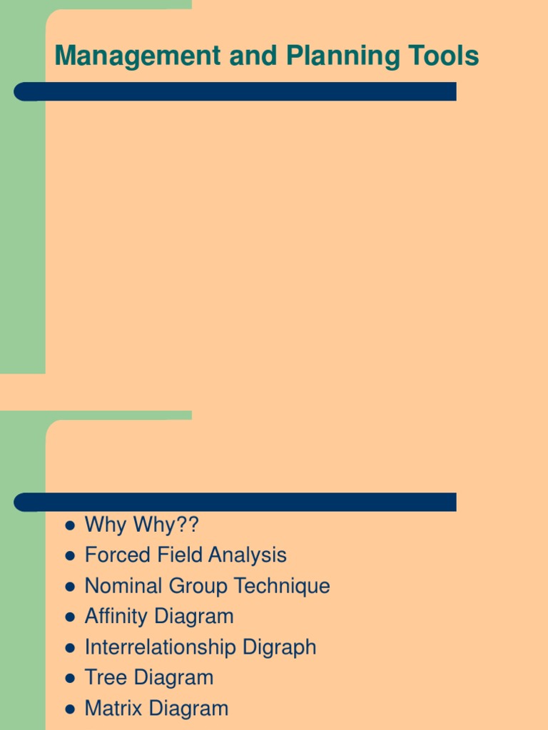 Essential Management Planning Tools | PDF | Cognition | Business