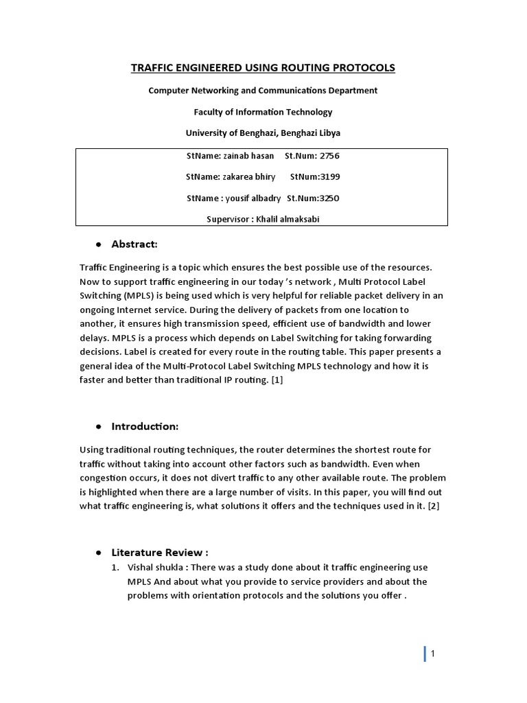 MPLS Traffic Engineering Overview | PDF | Multiprotocol Label Switching ...