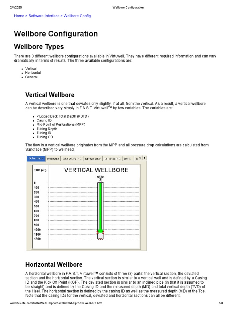 Wellbore Configuration | PDF | Casing (Borehole) | Surface Roughness