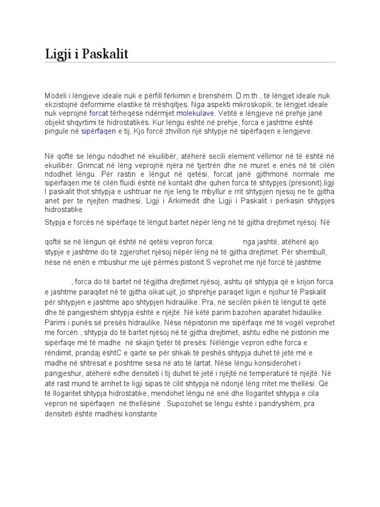 Ligji I Paskalit | PDF