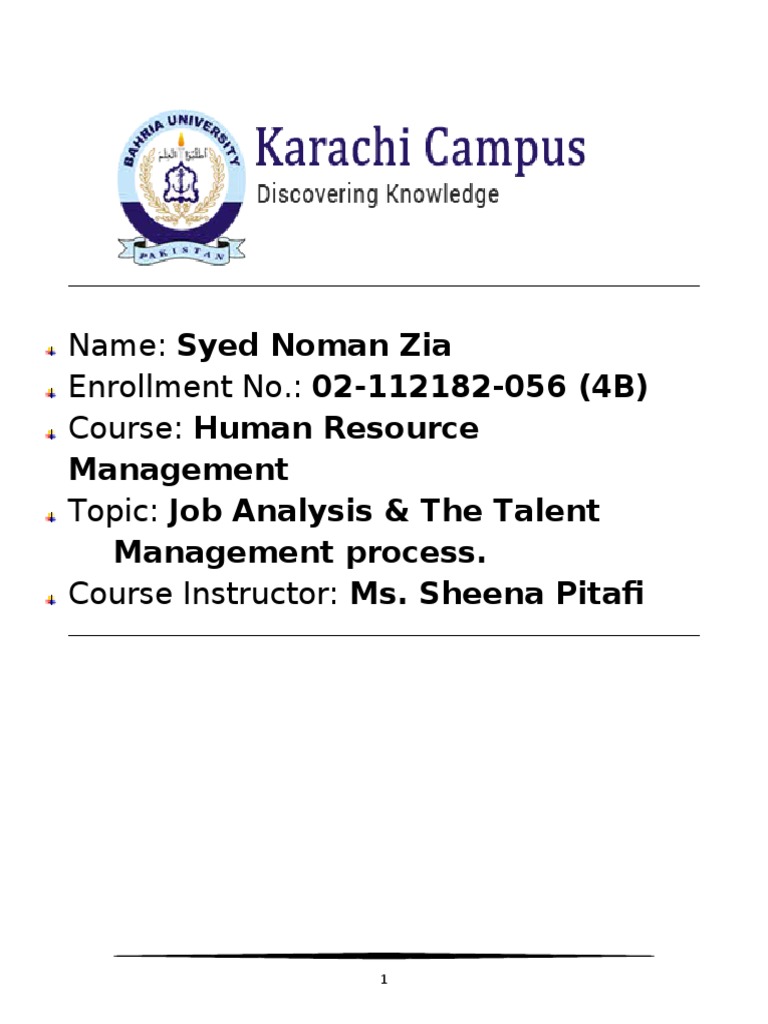 HRM Chapter 4 Summary | PDF | Talent Management | Human Resources