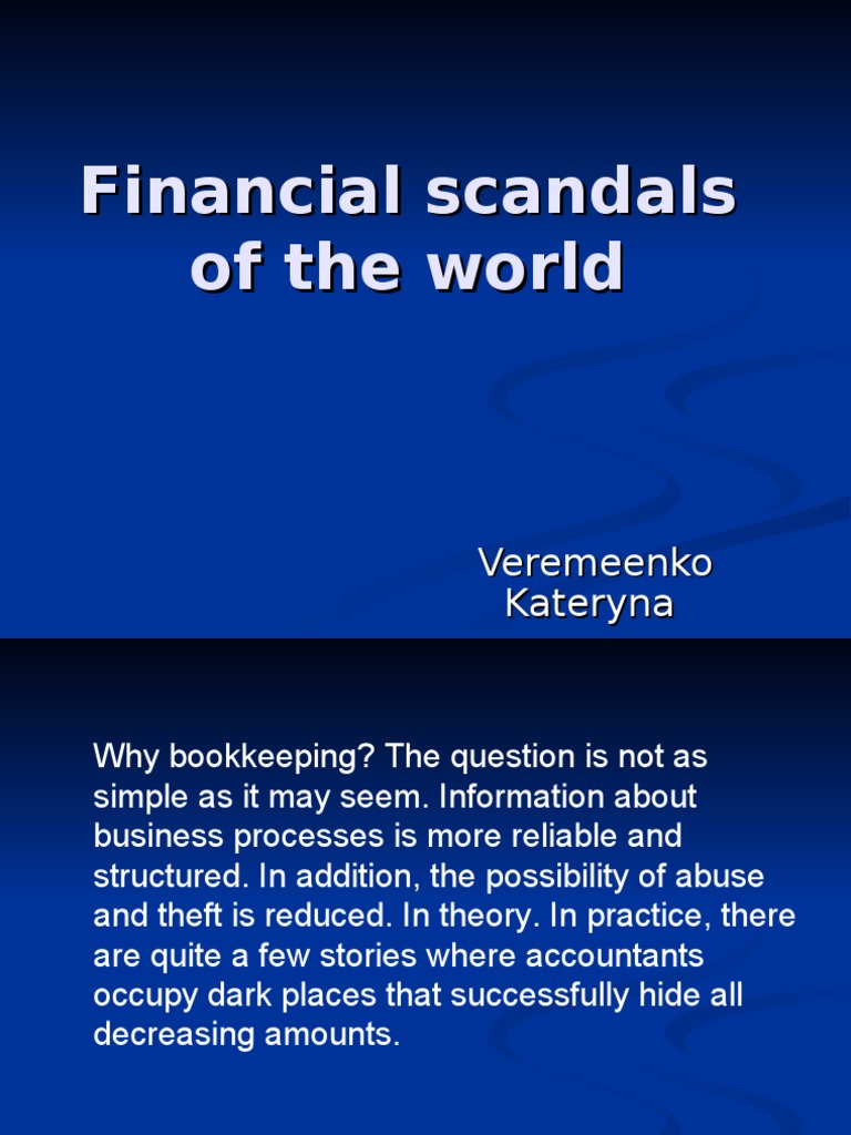 Financial Scandals of The World | PDF | Enron | Accounting