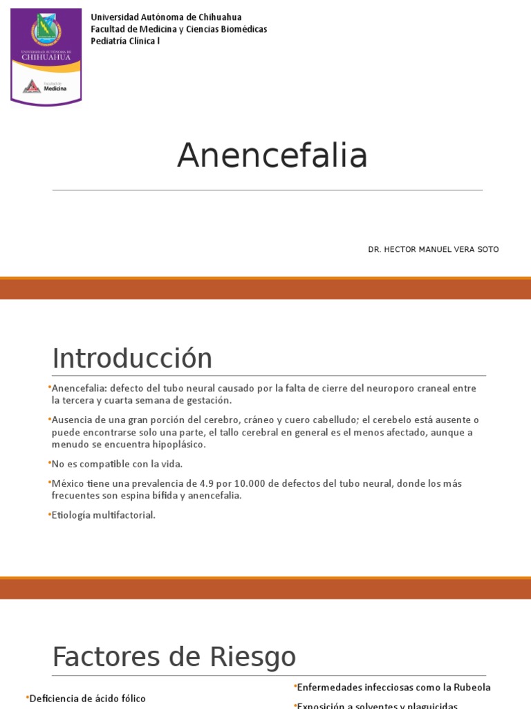 Anencefalia: Causas y Prevención | PDF | Enfermedades y trastornos | Rtt