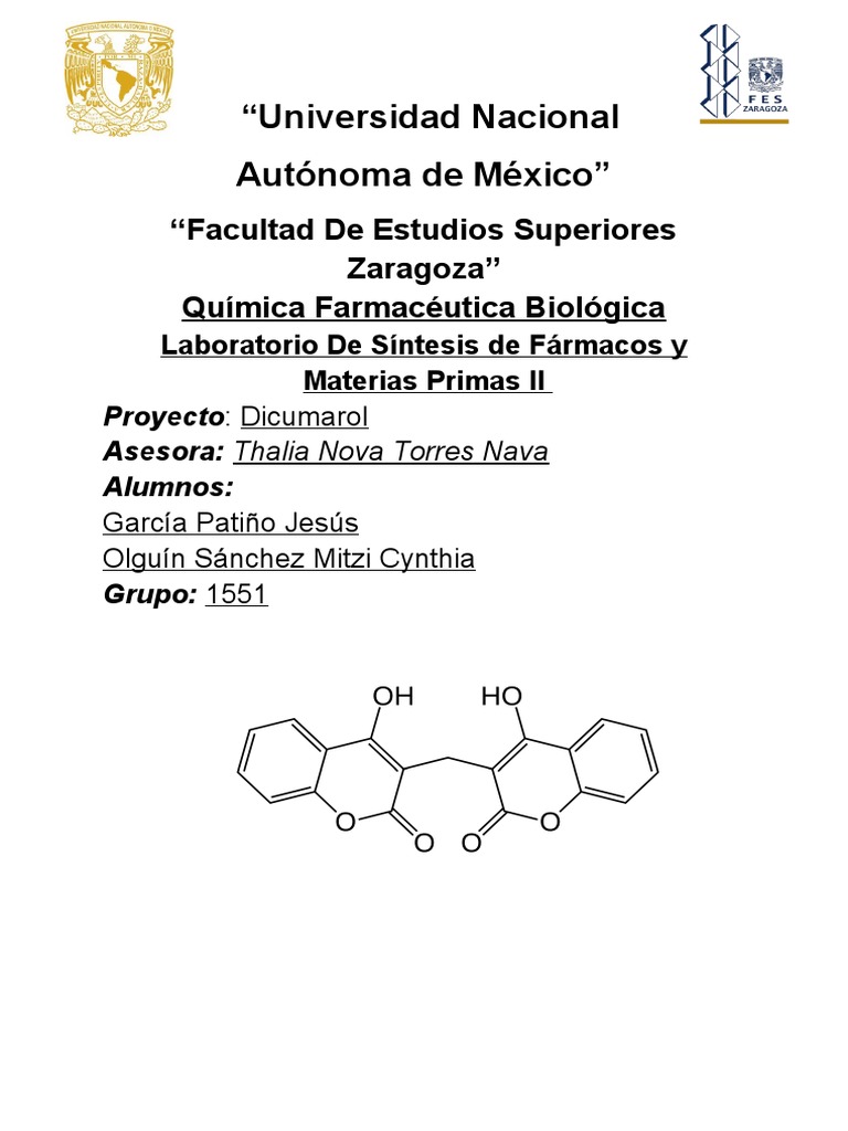 Dicumarol 1551 | PDF | Coagulación | Especialidades Medicas