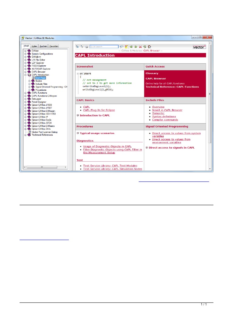 CAPL Documentation: The Full and Up-To-Date CAPL Reference Is Contained ...