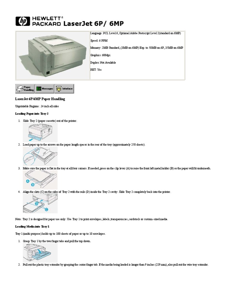 HP Laserjet 6p 6mp Manual | PDF | Printer (Computing) | Computer Data ...