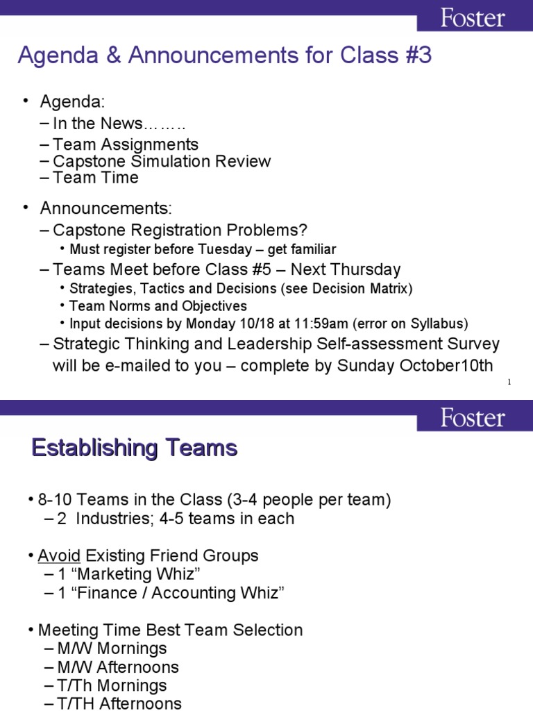 Class #3 - Capstone Simulation | PDF | Marketing | Sales