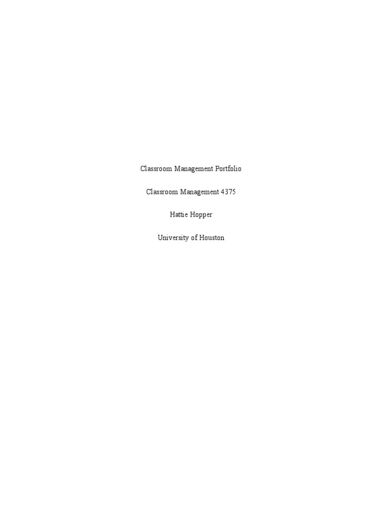 Classroom Management Philosophy Statement | PDF | Classroom Management ...