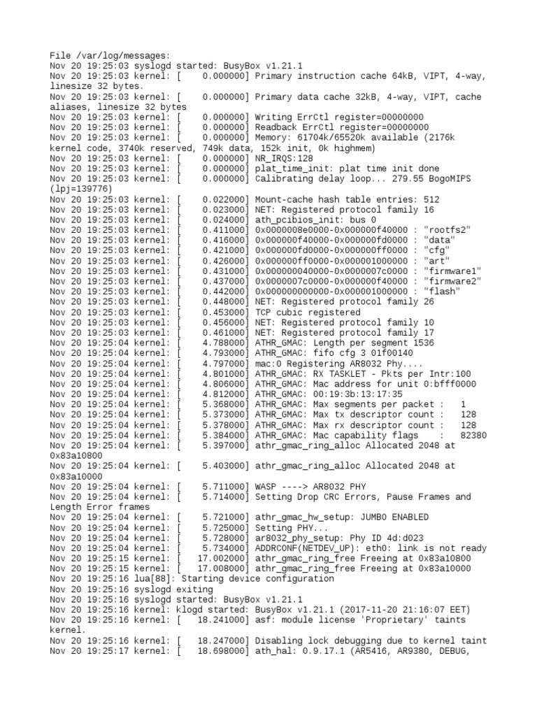 Messages | PDF | Cpu Cache | Kernel (Operating System)