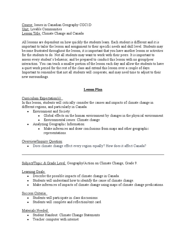 Grade 9 Geography: Climate Change | PDF | Greenhouse Gas | Climate Change