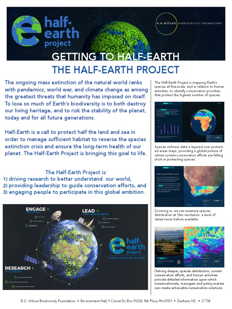 Half-Earth Project: Protecting Biodiversity | PDF | Conservation ...