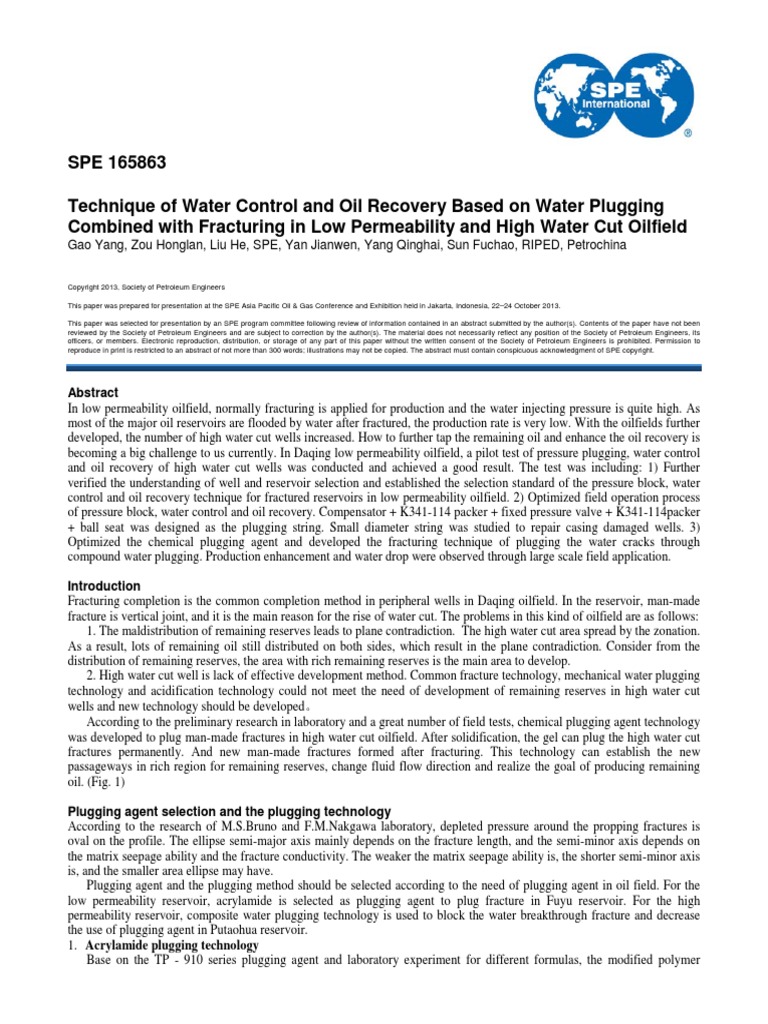 Yang2013 PDF | PDF | Petroleum Reservoir | Hydraulic Fracturing