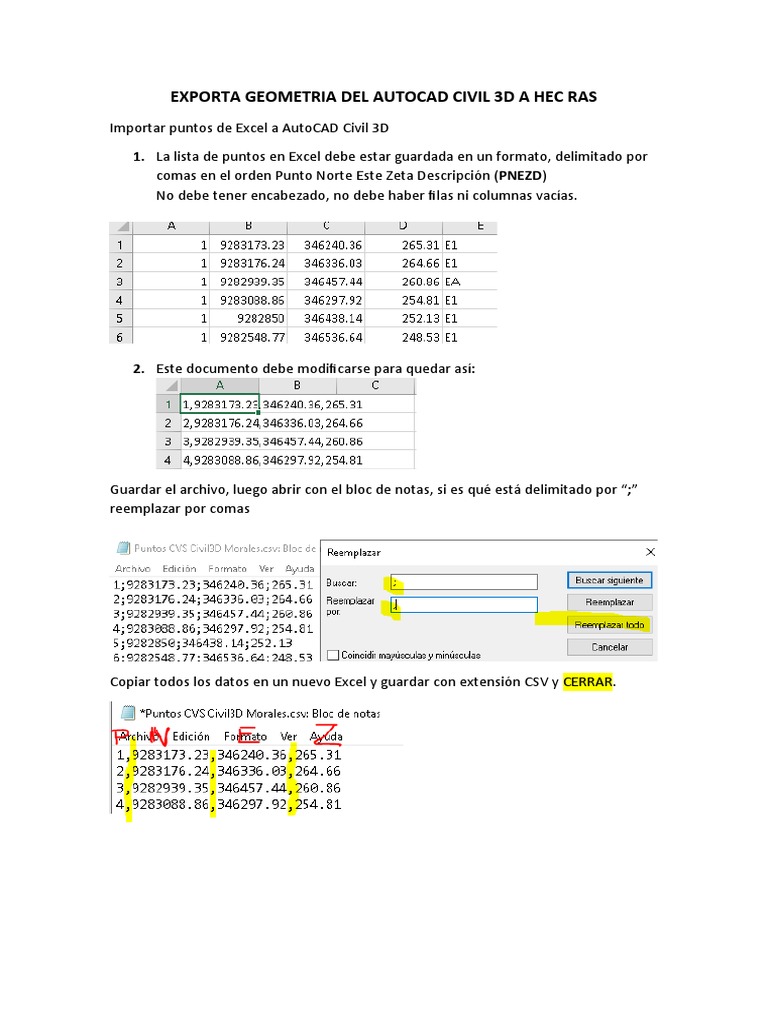 Exportar de Civil 3D a HEC-RAS | PDF