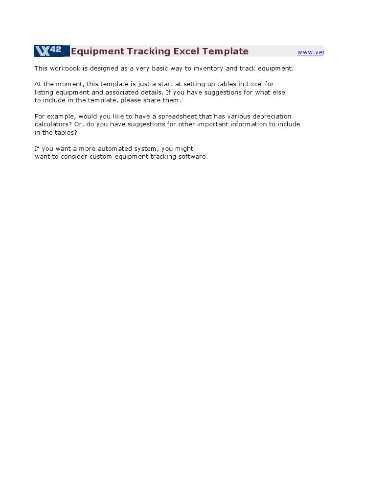 Basic Equipment Tracking Template | PDF | Fixed Asset | Inventory
