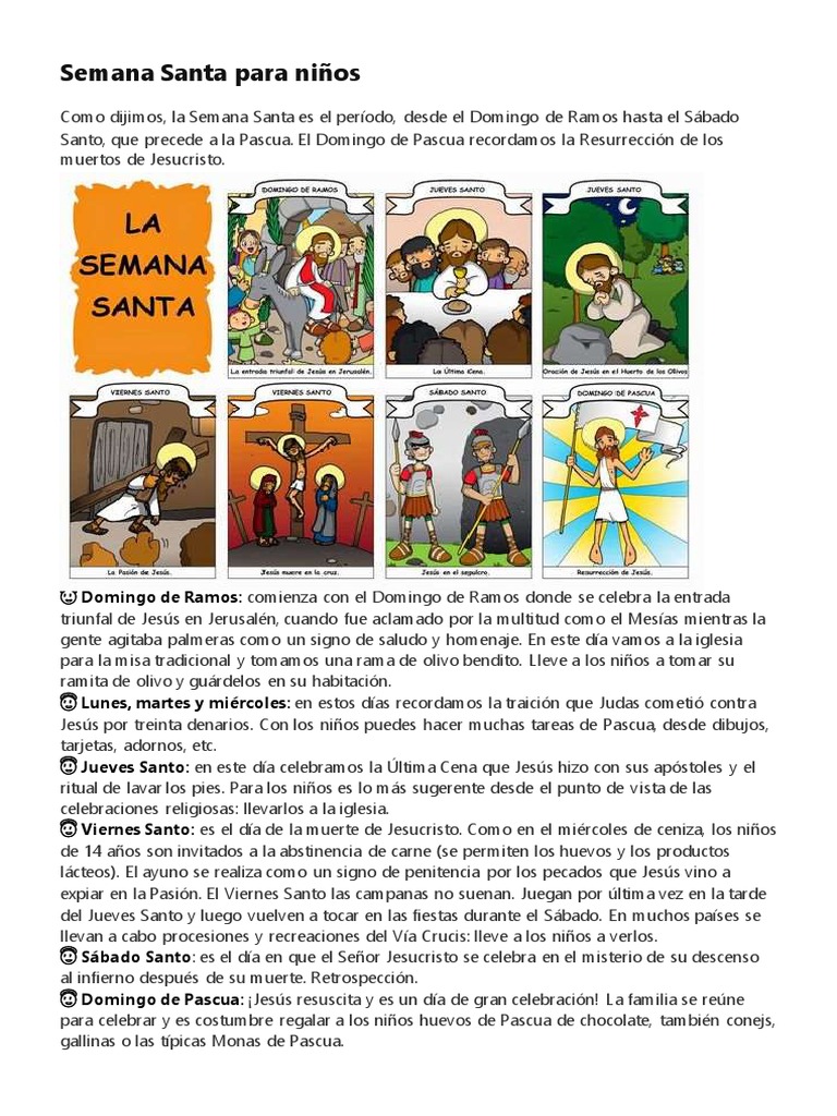 Resumen de la Semana Santa para Niños | PDF