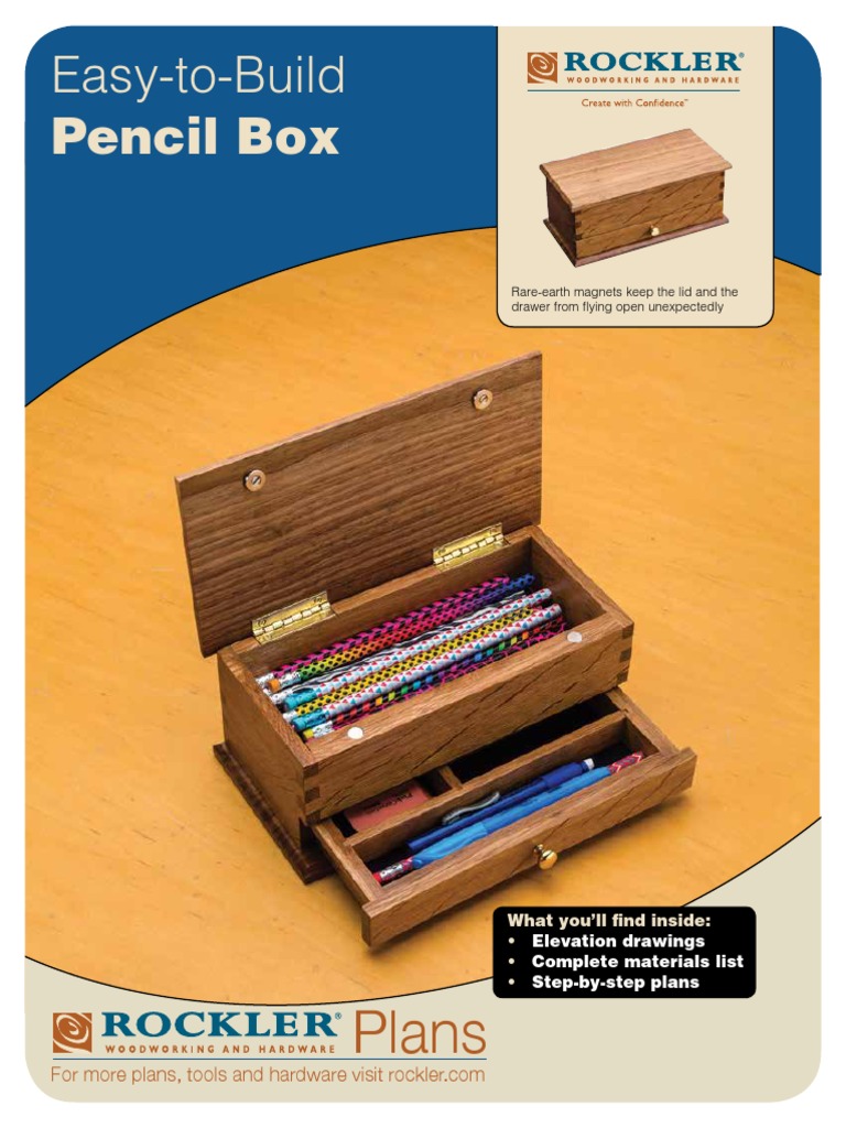 Pencil Box Plan | PDF | Drawing | Machining