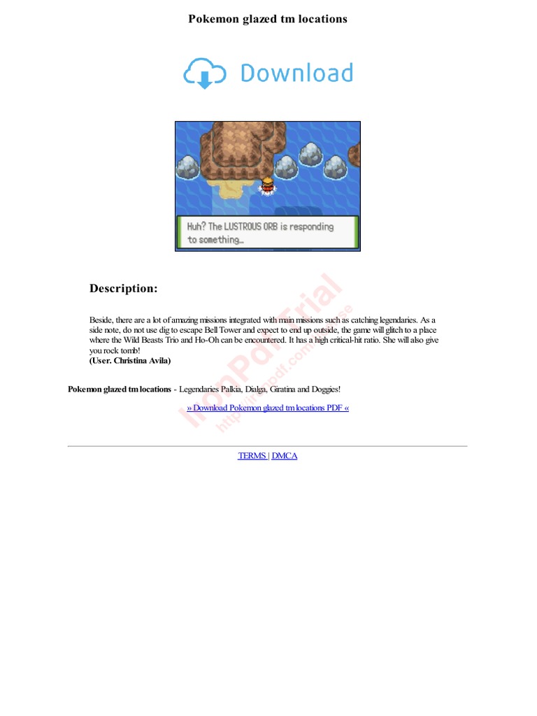 Ironpdf Trial: Pokemon Glazed TM Locations | PDF