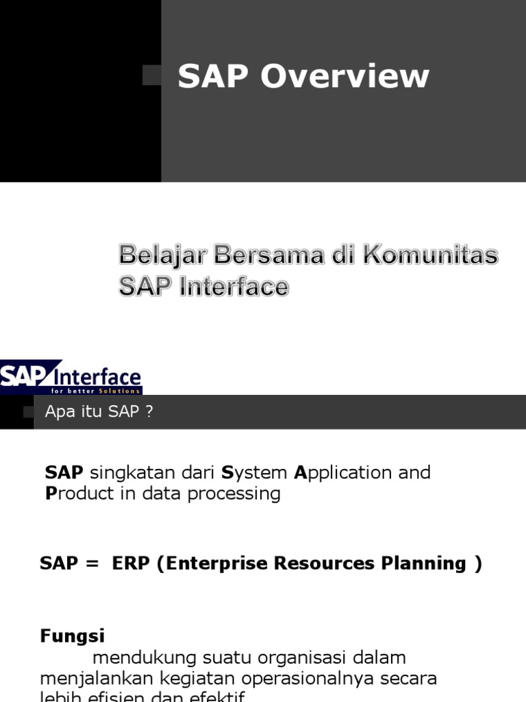SAP Overview (Revisi 3) | PDF | Enterprise Architecture | Information ...