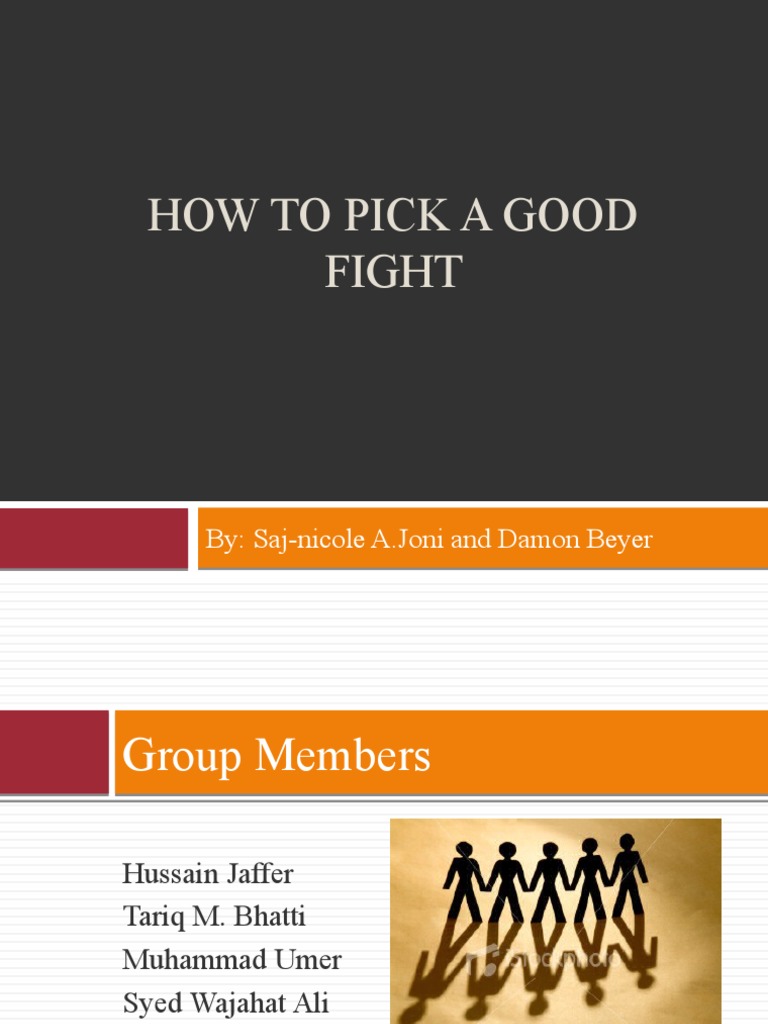 How To Pick A Good Fight | PDF