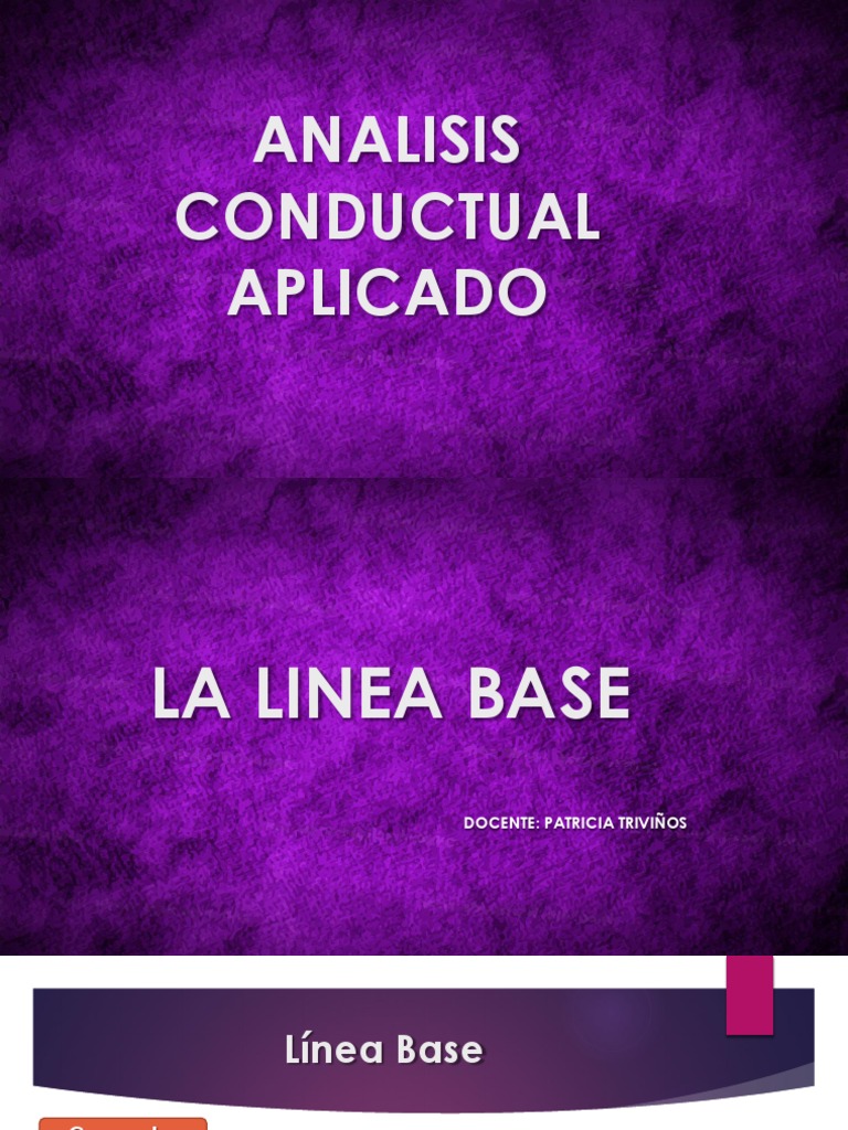 Línea Base en Psicología Conductual | PDF | Comportamiento ...