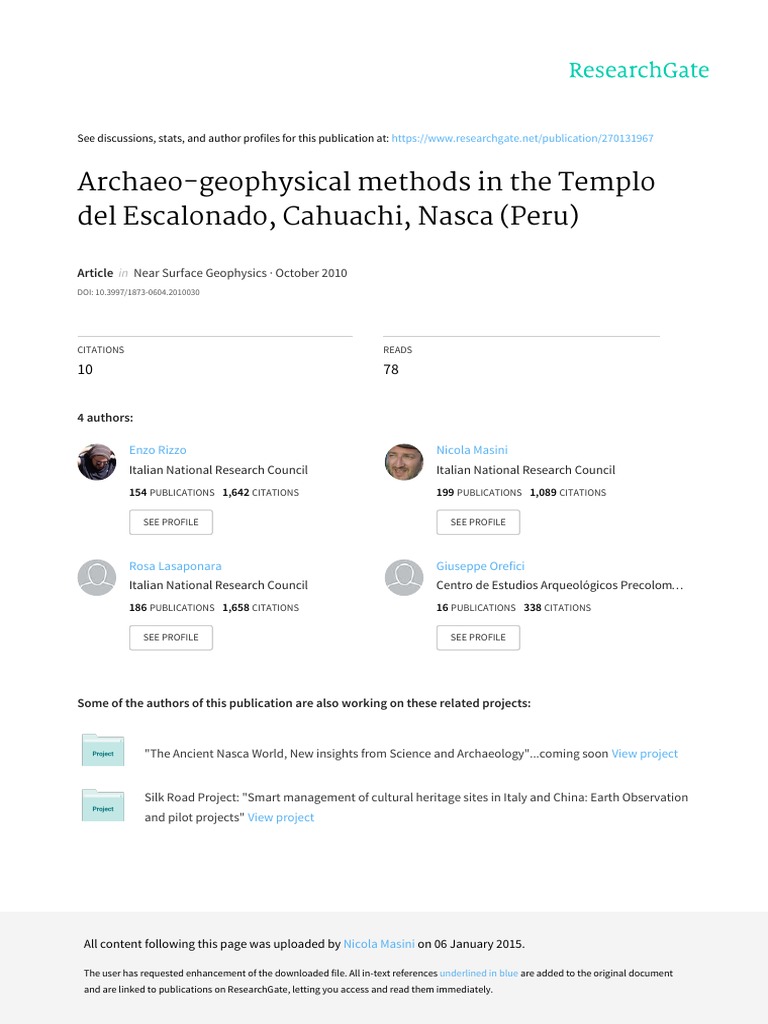Archaeo-Geophysical Methods in The Templ | PDF | Geophysical Survey ...