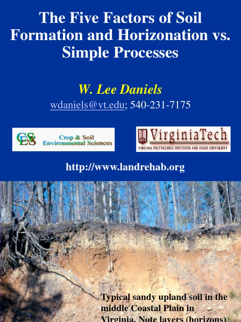 Five Factors of Soil Formation and Horizonation Vs Simple Processes ...