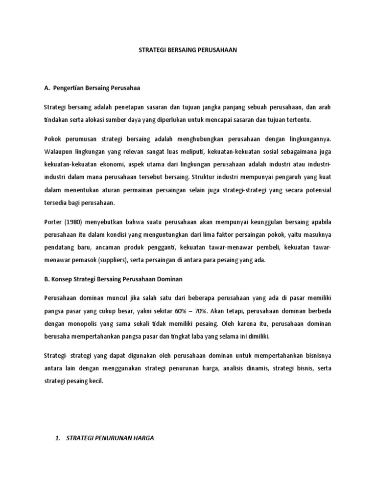 Strategi Bersaing | PDF | Bisnis