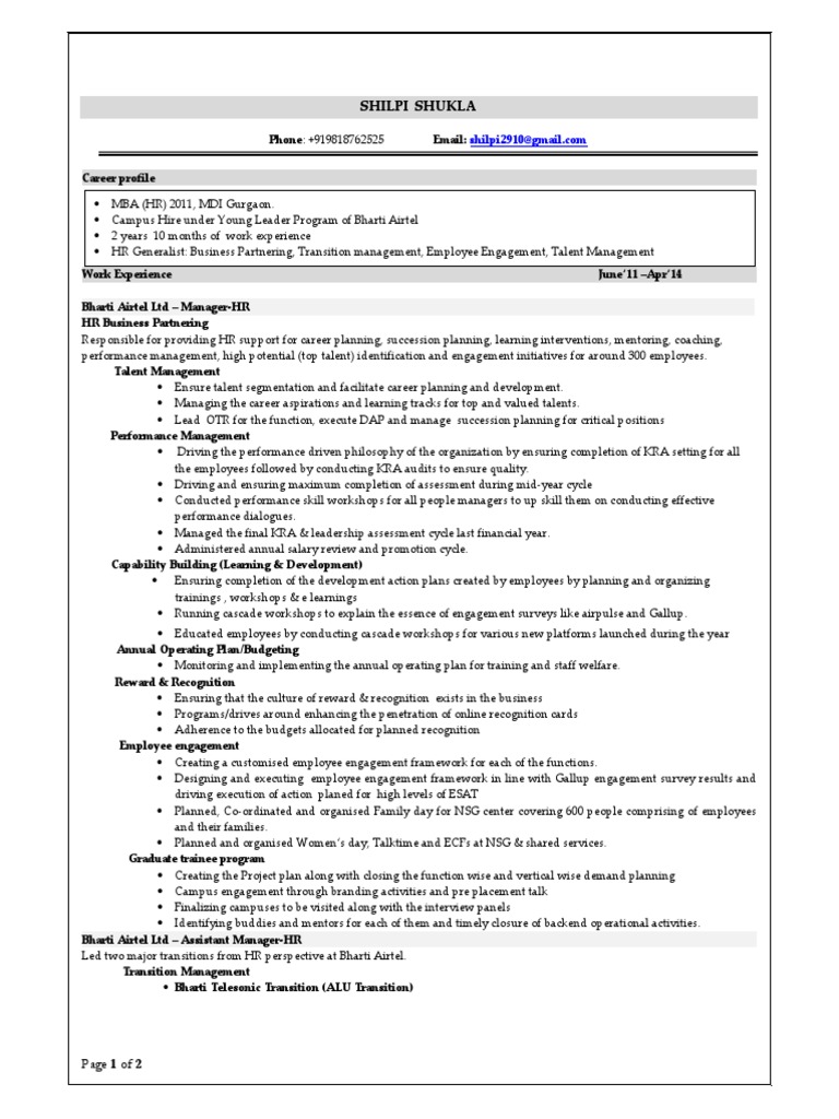 2014 07 16 13 12 33 183017 CV - Shilpi - Shukla PDF | PDF | Labour ...