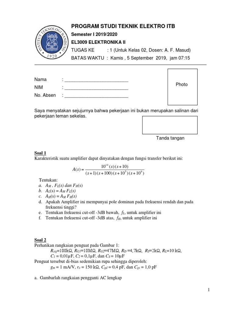 EL3009 19 pr01 Respon Frekuensi | PDF