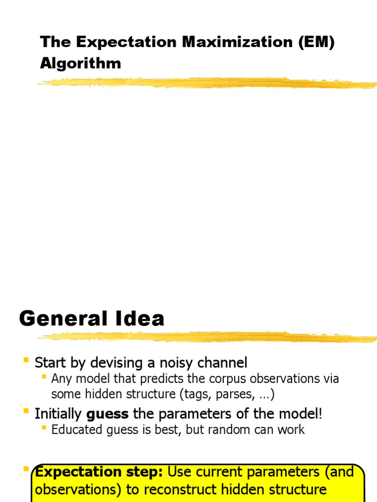 The Expectation Maximization Em Algorithm Pdf Parsing Algorithms And Data Structures