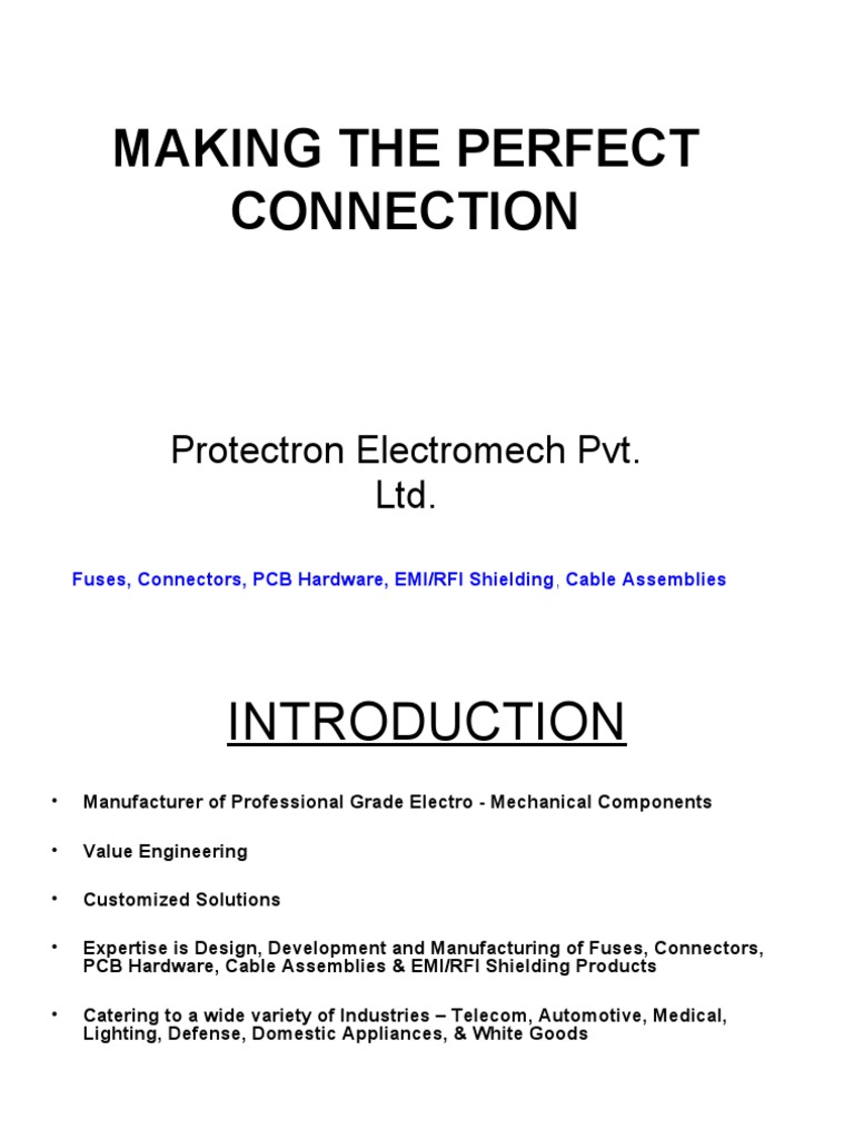 Electro-Mechanical Components Manufacturer | PDF | Electrical Connector ...