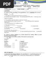 Remedial English Unit 1 Exam PDF | PDF