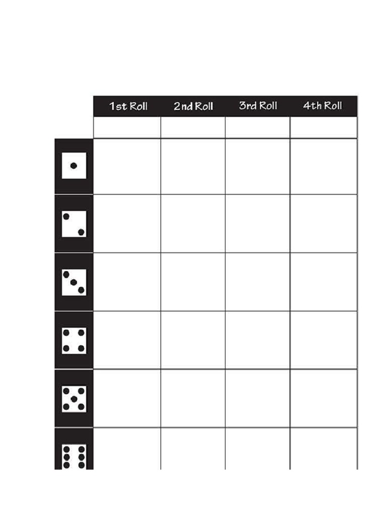 Roll A Dice Drawing Game Blank | PDF