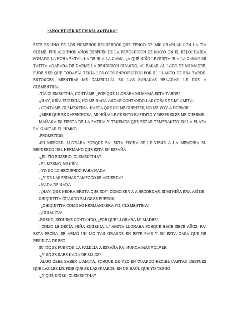 Anochecer de Un Día Agitado | PDF | Agitación