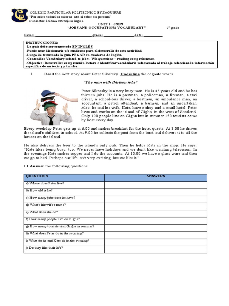 1ro Medio Reading Comprehension Guía 2 | PDF | Semiotics | Communication