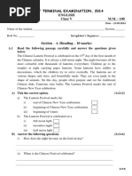 BHSEC - English Paper 1 | PDF | Sentence (Linguistics) | Part Of Speech