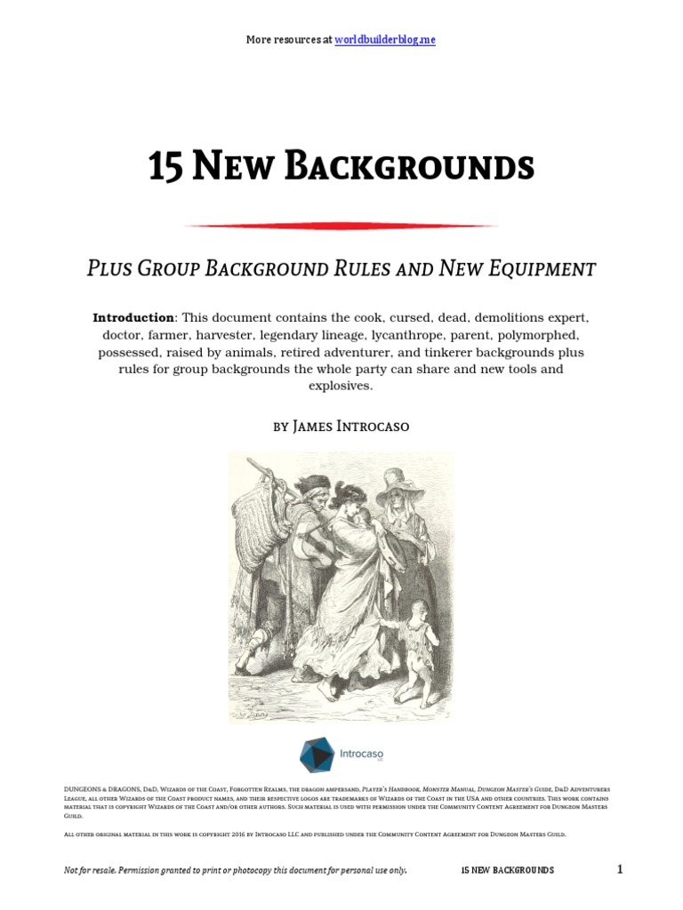 15 New Backgrounds - World Builder Blog Presents PDF | PDF | Dungeons ...