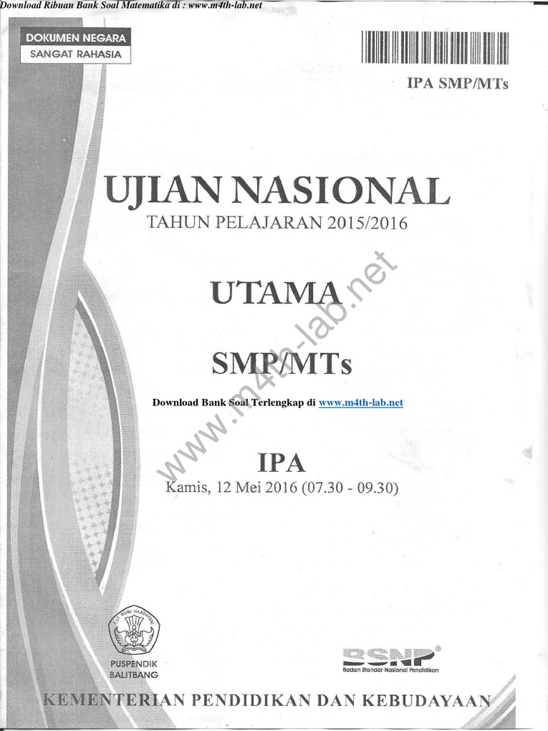 Soal Ipa 1 PDF | PDF