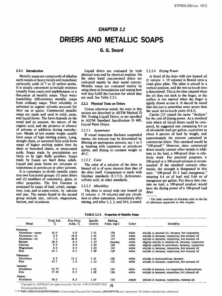Driers and Metallic Soaps 2 | PDF | Ethylenediaminetetraacetic Acid ...