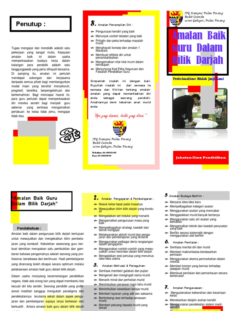 Amalan Baik Guru Dalam Bilik Darjah Pdf